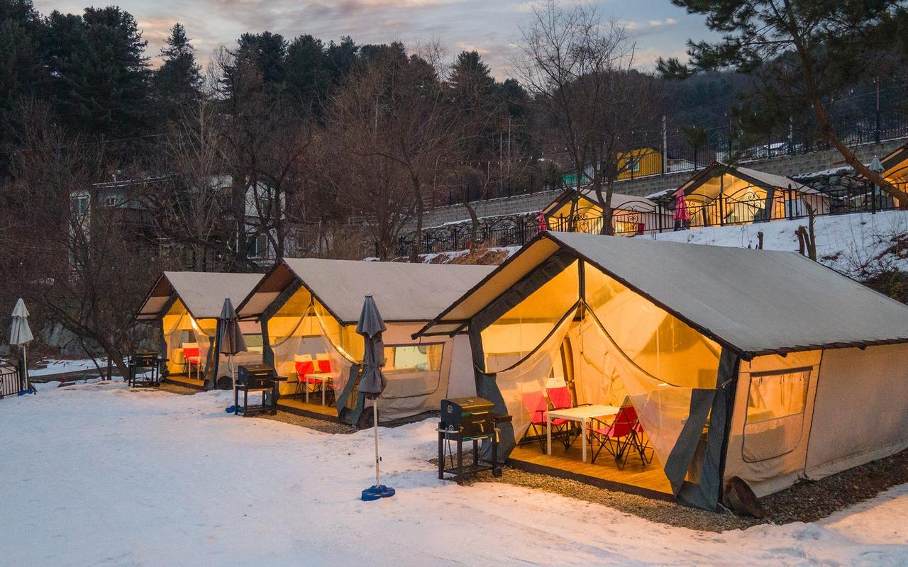 가평 캡틴카라반글램핑 펜션/풀빌라 사진, 가격, 위치소개 | NOL